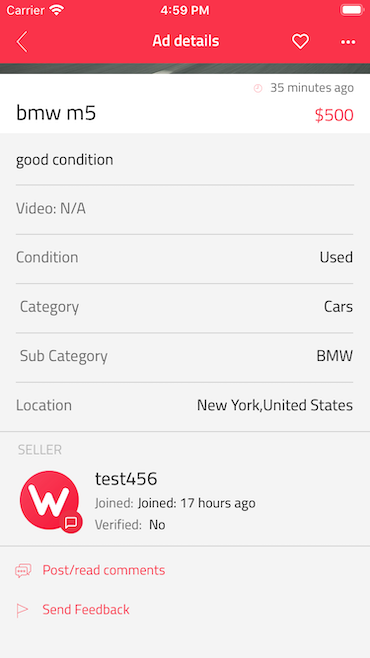 woopy | iOS Universal Listings + Chat App Template (Swift) by cubycode